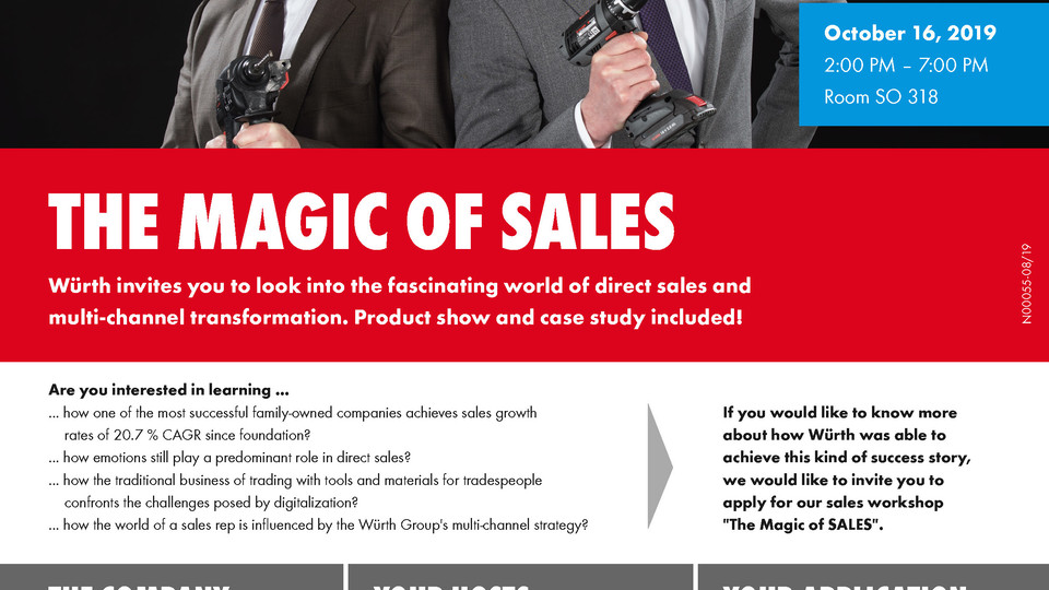 Sales Workshop with Würth: "The Magic of Sales" | Business School ...